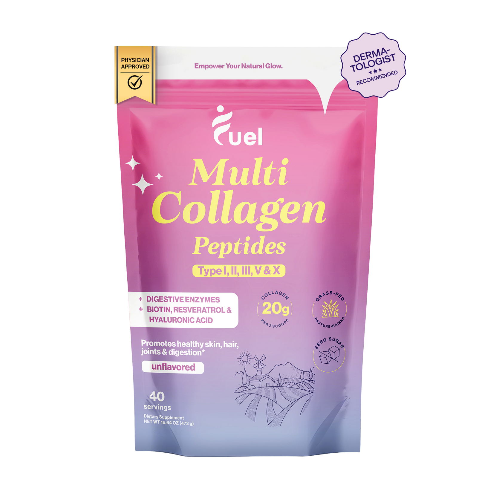Fuel Multi Collagen Peptides Drink Mix | 5 Types of Collagen | Anti ...